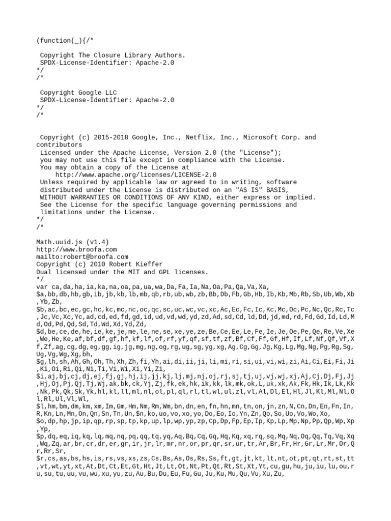 JavaScript License and Functions | PDF
