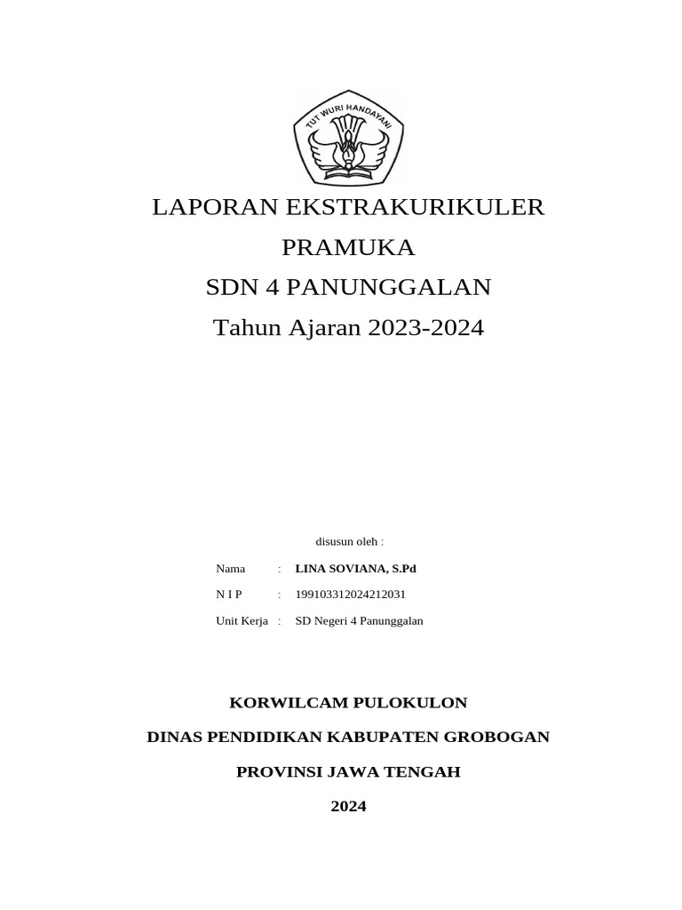Laporan Ekstrakurikuler Pramuka 2023-2024 | PDF