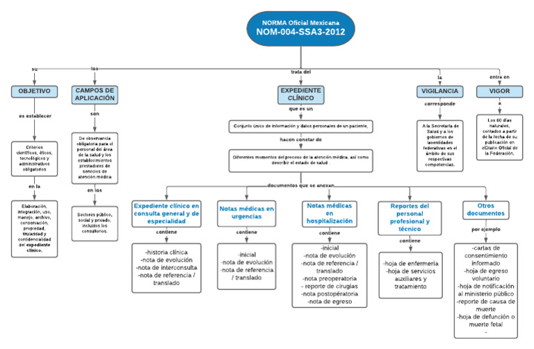 NOM 004 Mapa Conceptual | PDF | Cuidado de la salud | Medicina