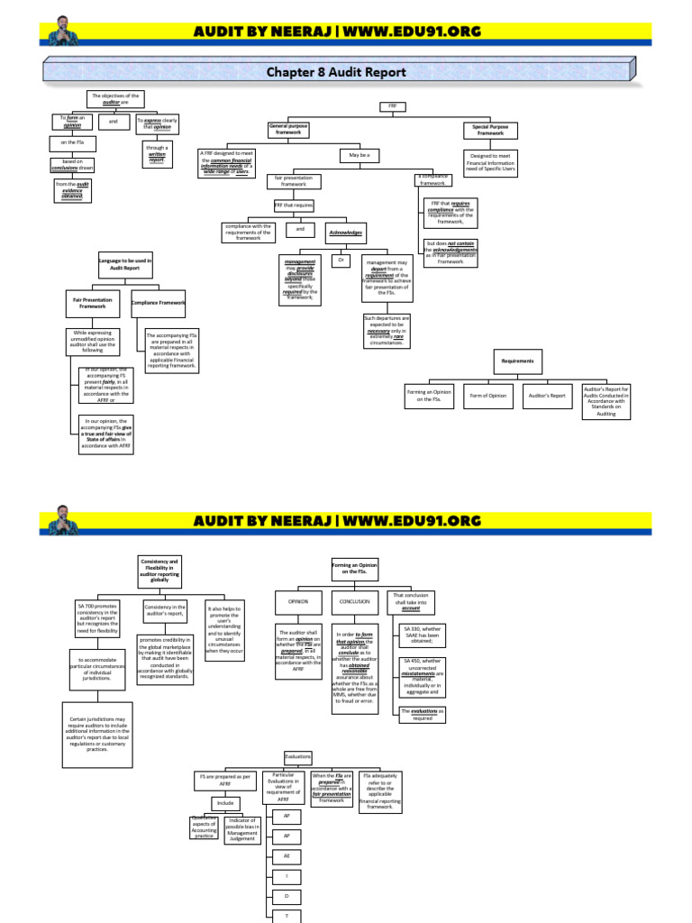 C8 CA Inter Audit Charts Complete Clean | PDF | Audit | Auditor's Report