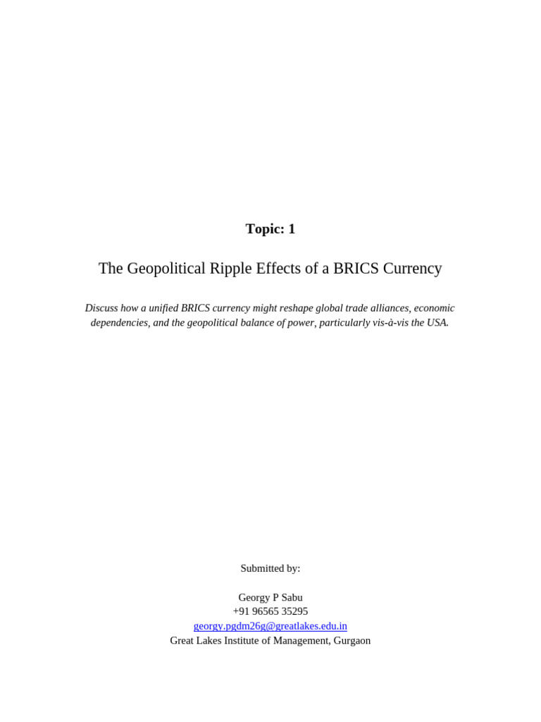 6766be6bd7a11 Topic1 Georgy | PDF | Bric | Polarity (International Relations)