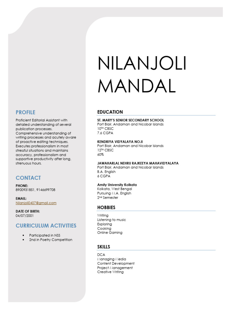 Nilan CV | PDF