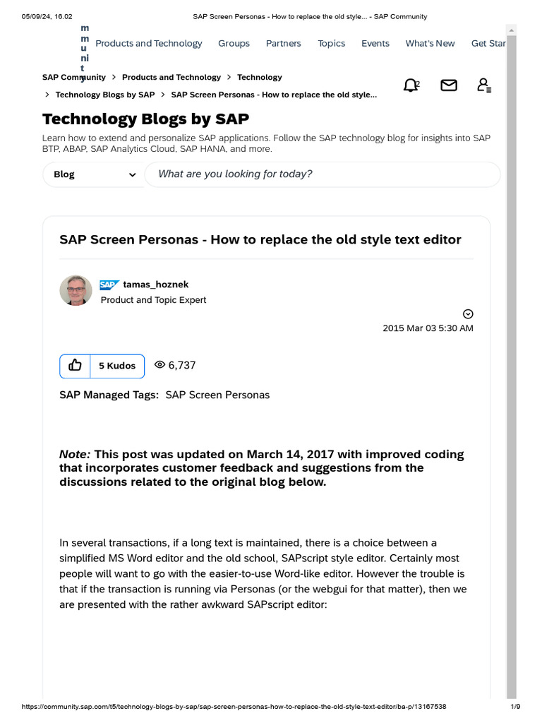 SAP Screen Personas - How to replace the old style... - SAP Community ...