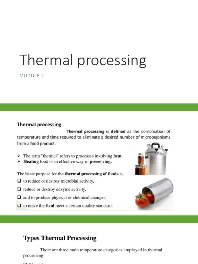 1 Thermal Processing | PDF