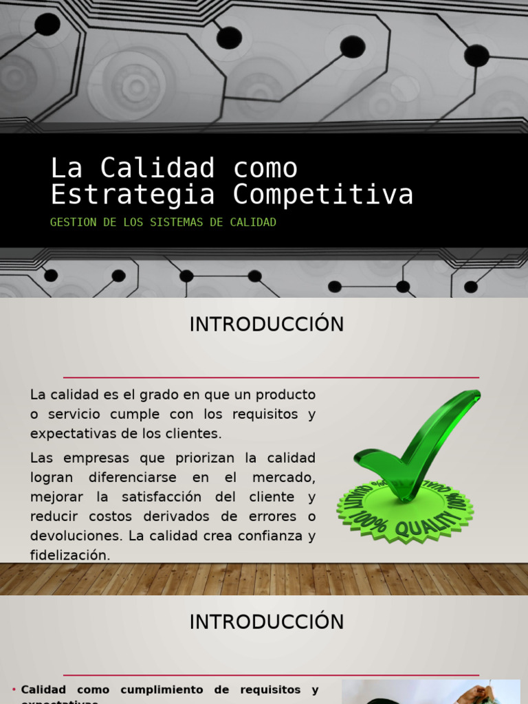 Calidad Como Estrategia de Competitividad | PDF | Calidad (comercial ...