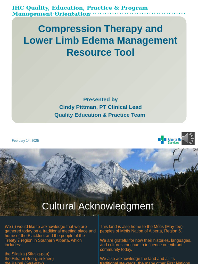 Compression Therapy and Lower Limb Edema Mgmt Resource Tool Education ...