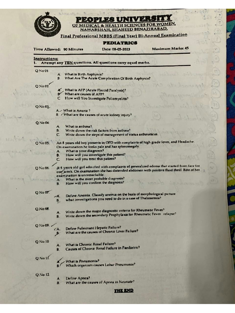 Peads SEQSpastpapers | PDF