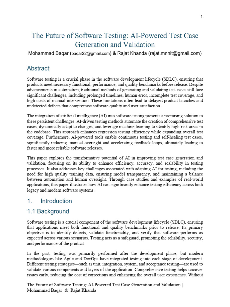 The Future of Software Testing AI-Powered Test Cas | PDF | Software ...