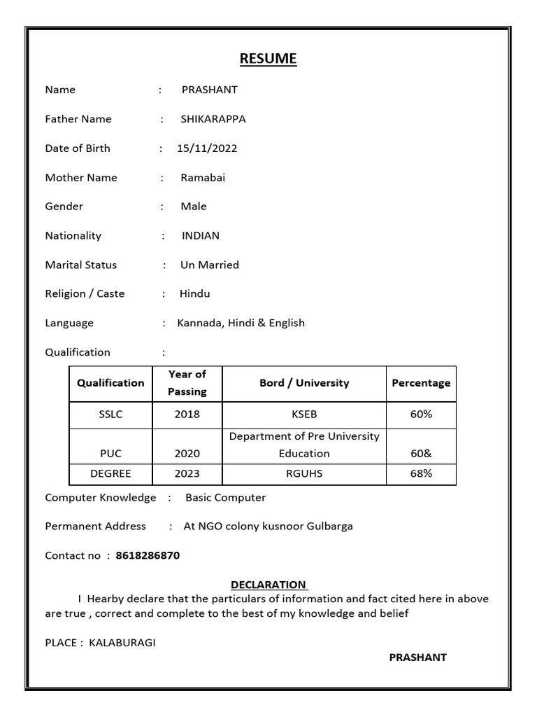 Prashant Resume | PDF