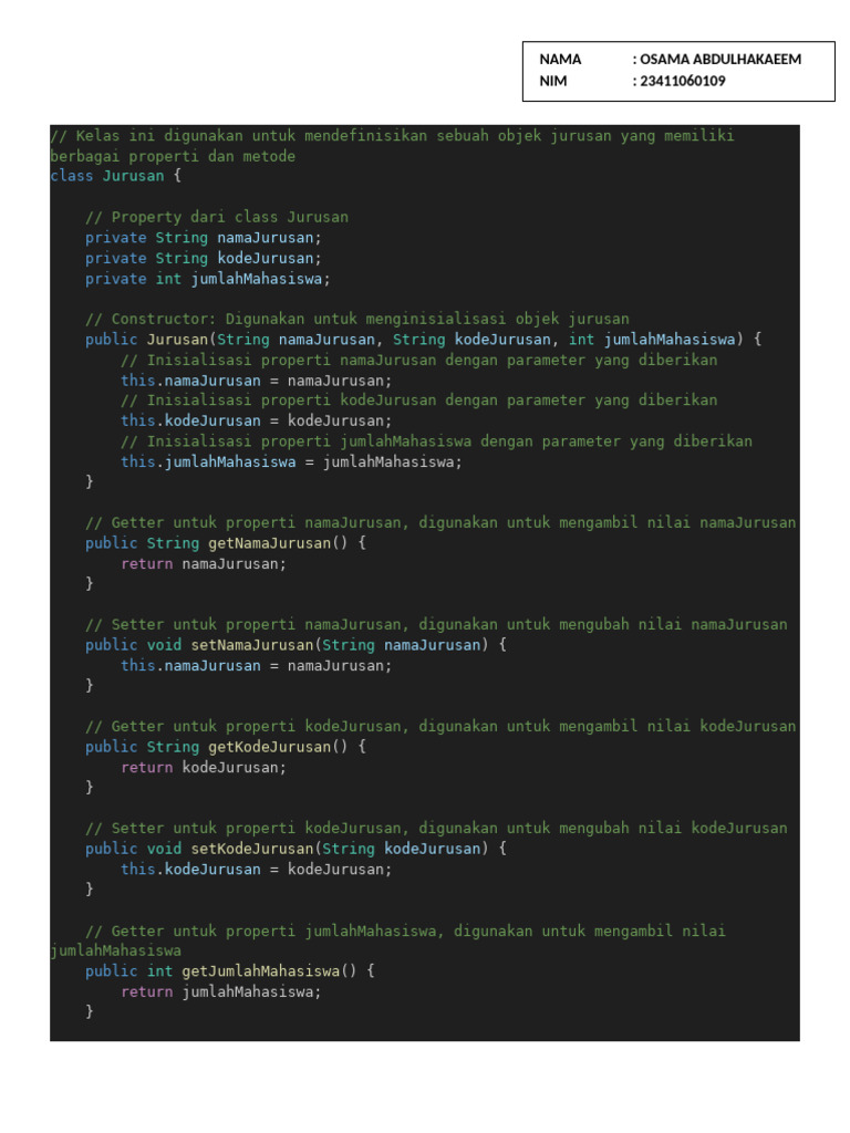Membuat Class Jurusan v.2 Script | PDF