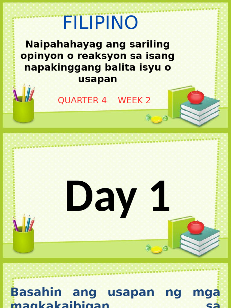 Q4 PPT WEEK 2 FIL-6 | PDF