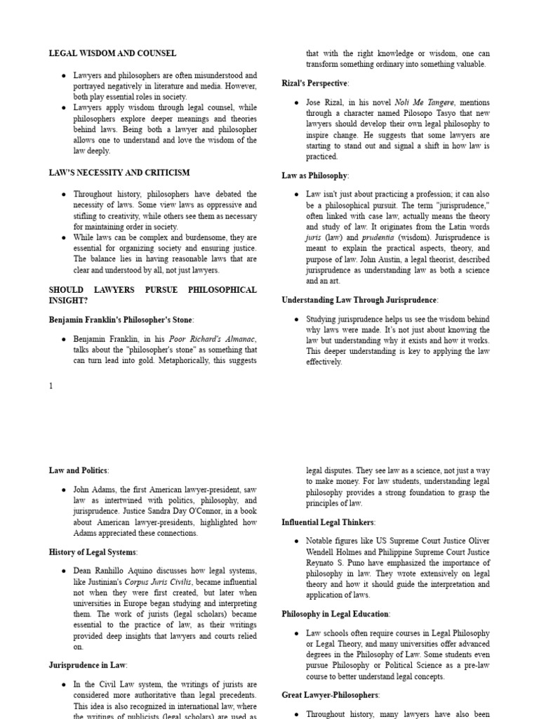 Jdn 105 - Class Notes 2 | PDF | Jurisprudence | Justice
