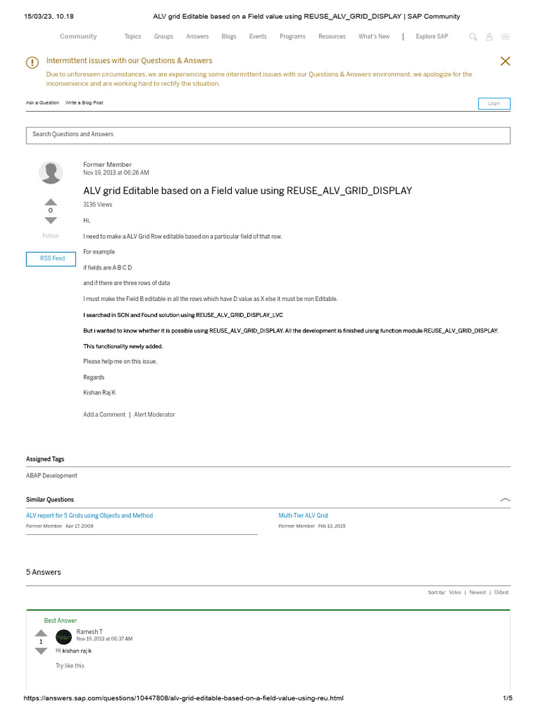 ALV Grid Editable Based On A Field Value Using REUSE - ALV - GRID - DISPLAY - SAP Community ...