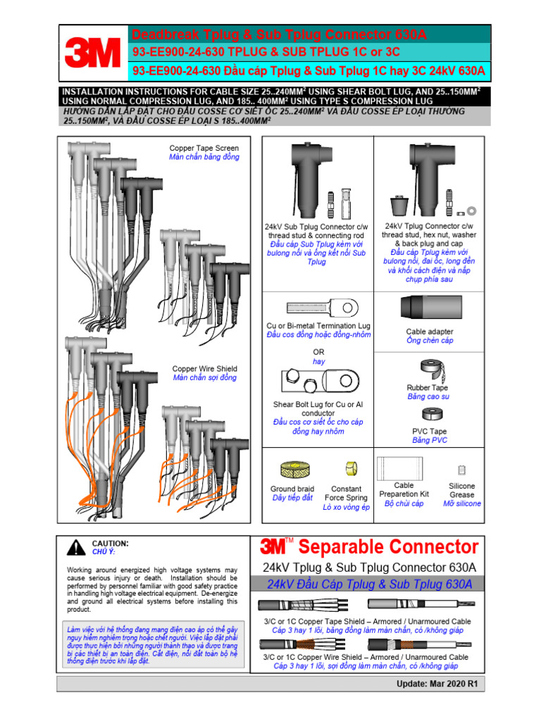 Official Instruction 24kV-630A-Tplug Sub Tplug 3C & 1C SB 25-240mm2 & C ...