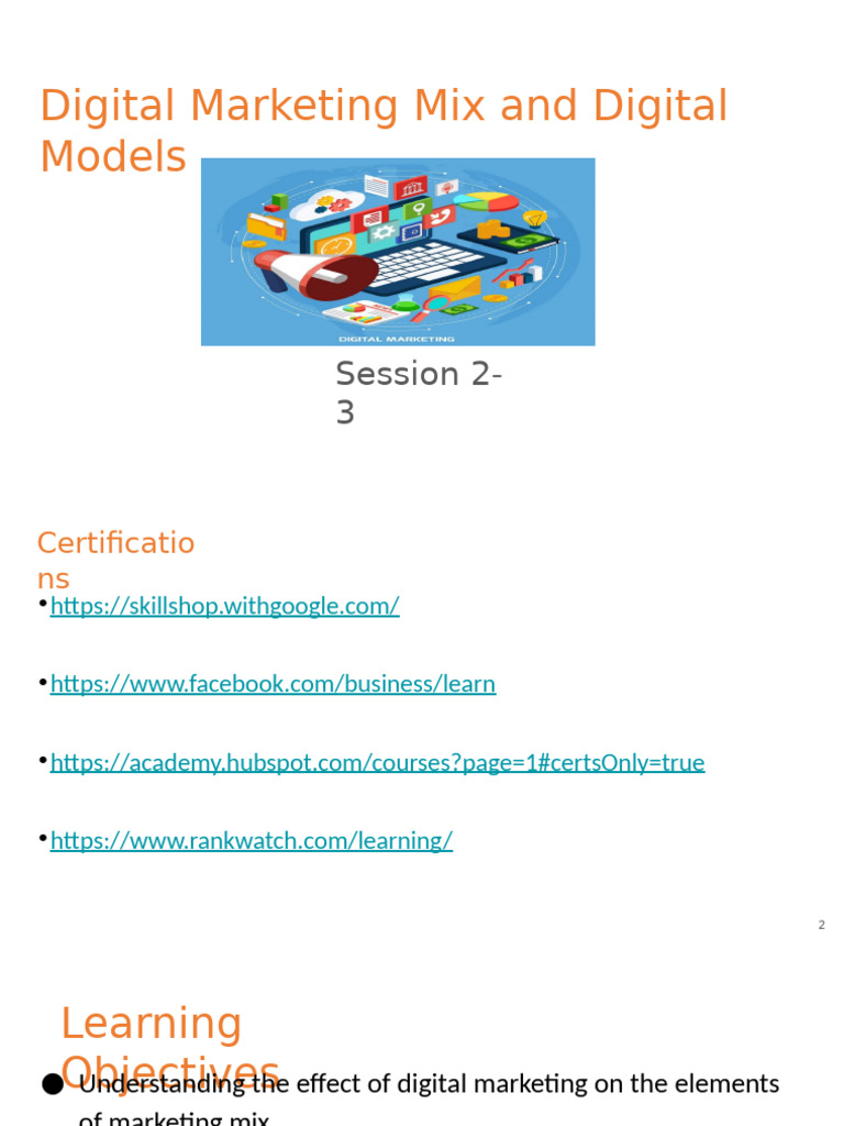 2R - DM Session 2 - DM Mix | PDF | Marketing | Digital Marketing