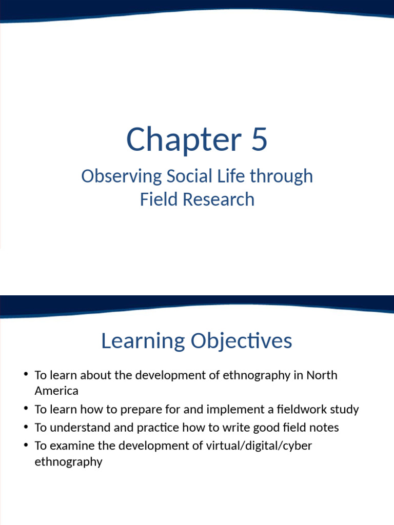 W2025 QL Ch5 Field Research | PDF | Ethnography | Field Research