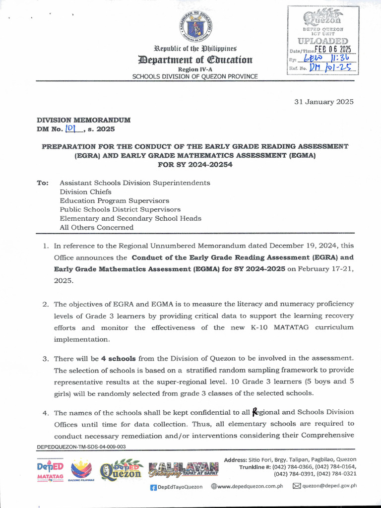 Dm 101 s. 202 Egra Egma Preparation | PDF