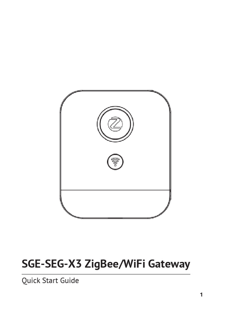 SGE-SEG-X3 ZigBeeWiFi Gateway | PDF | Wi Fi | Mobile App