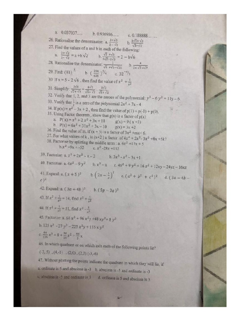 Class 10 Sample Paper Math | PDF