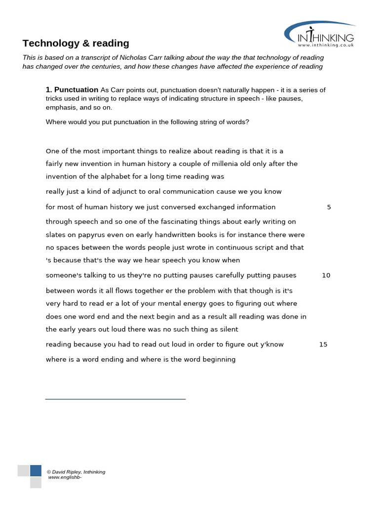 Evolution of Reading Technology | PDF | Human Communication | Communication