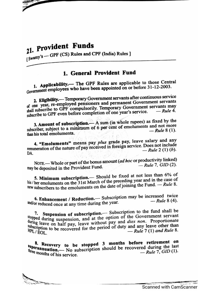 21. Provident Funds | PDF