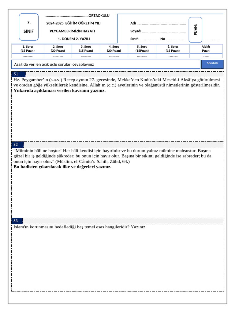 7 Sinif Peygamberimizin Hayati CVPL Sorubak Com 1d2y Dosya No 11110111 ...