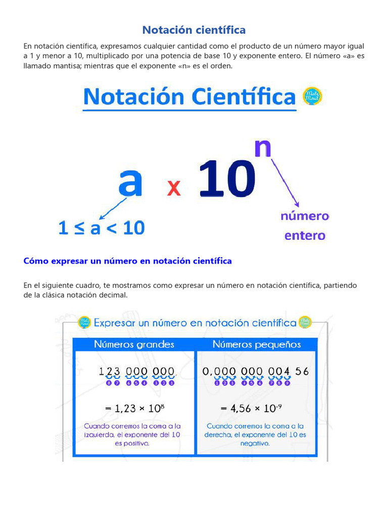 Notación científica-1 | PDF | Densidad | Dom