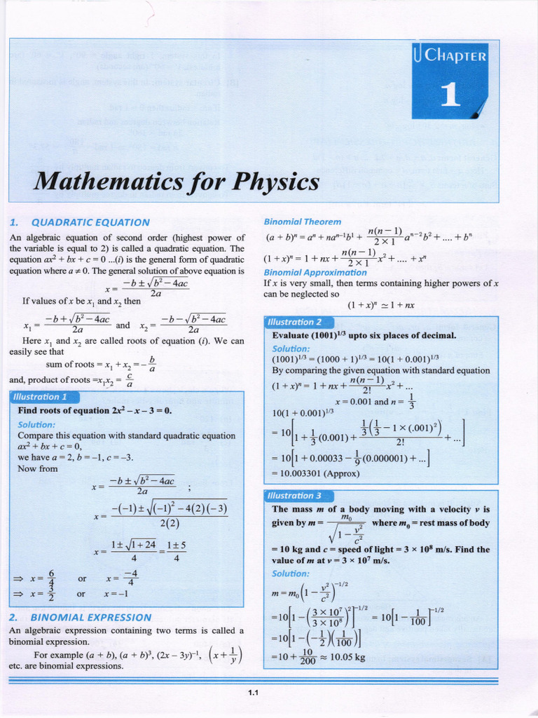 Physics - Mathematics for Physics | PDF | Equations | Elementary ...
