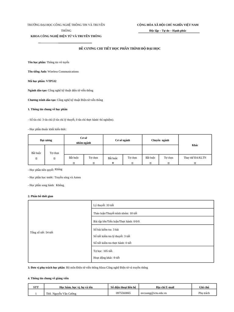 ĐTVT_06_Thong tin vo tuyen -4-06-2023 | PDF