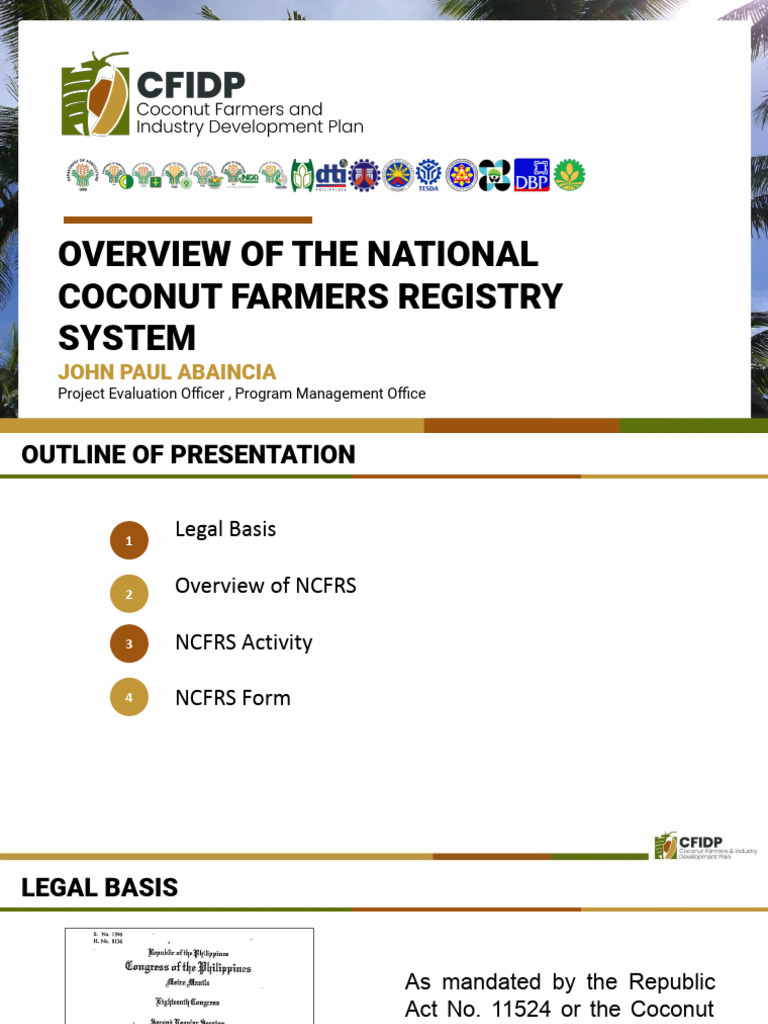 Session 7 - NCFRS and PCA Registration | PDF | Government