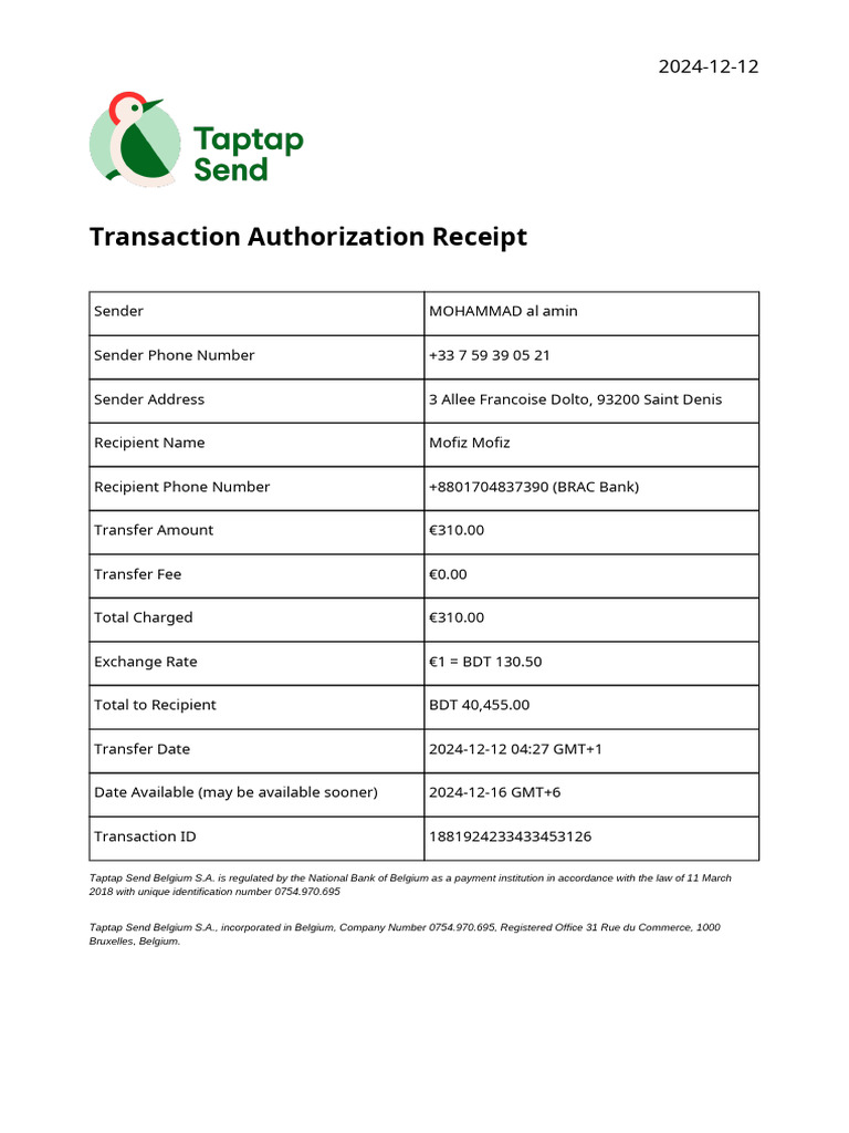 Taptap Send 1881924233433453126 en-auth | PDF