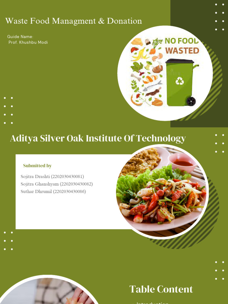 Food Waste Management & Donation System | PDF