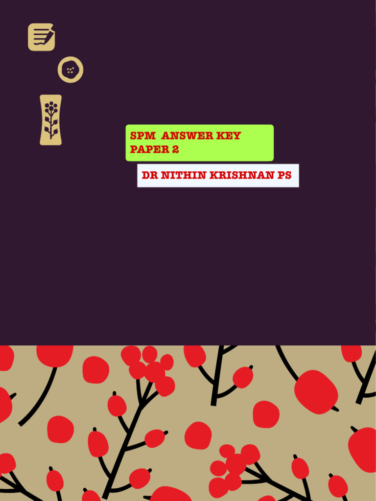 SPM Answer Key-1 | PDF