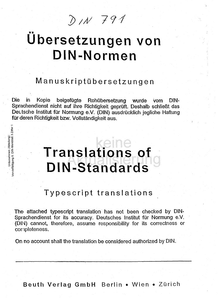 Din 791 | PDF