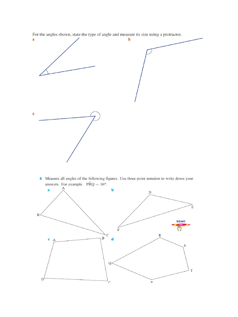 Angle Measurement WS HW | PDF