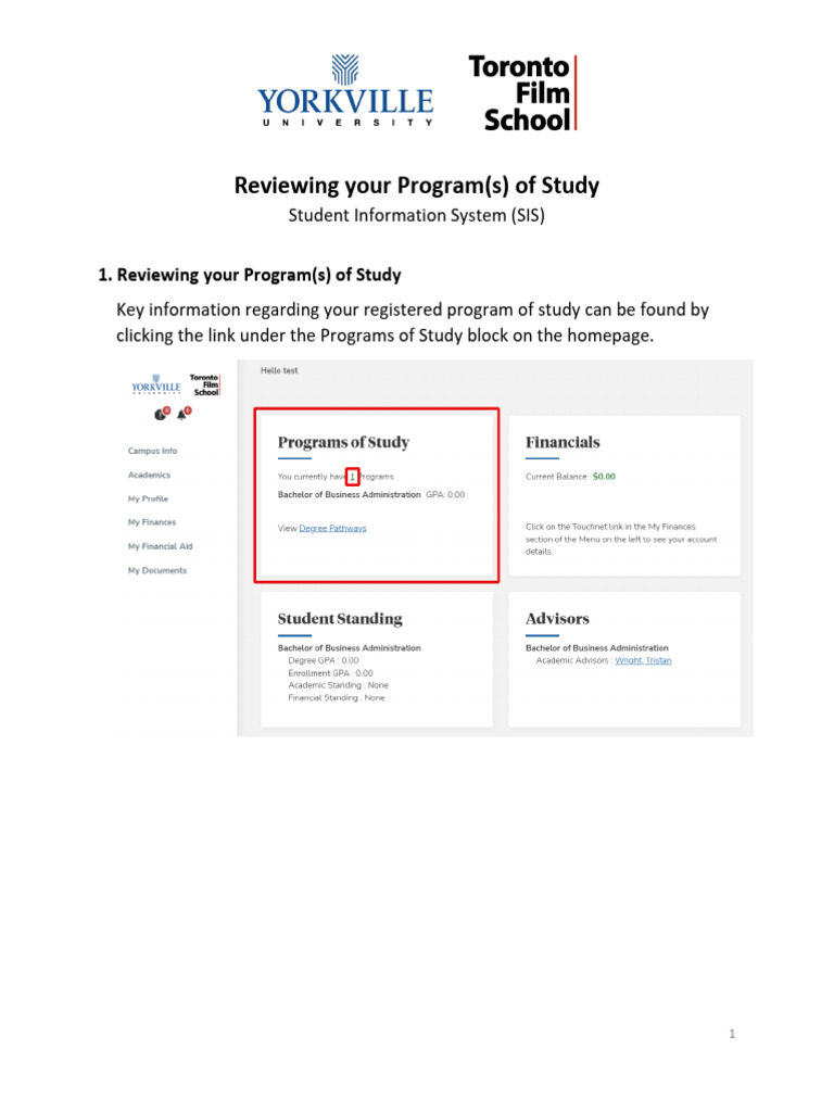 The Instructions For Reviewing Your Program(s) of Study | PDF
