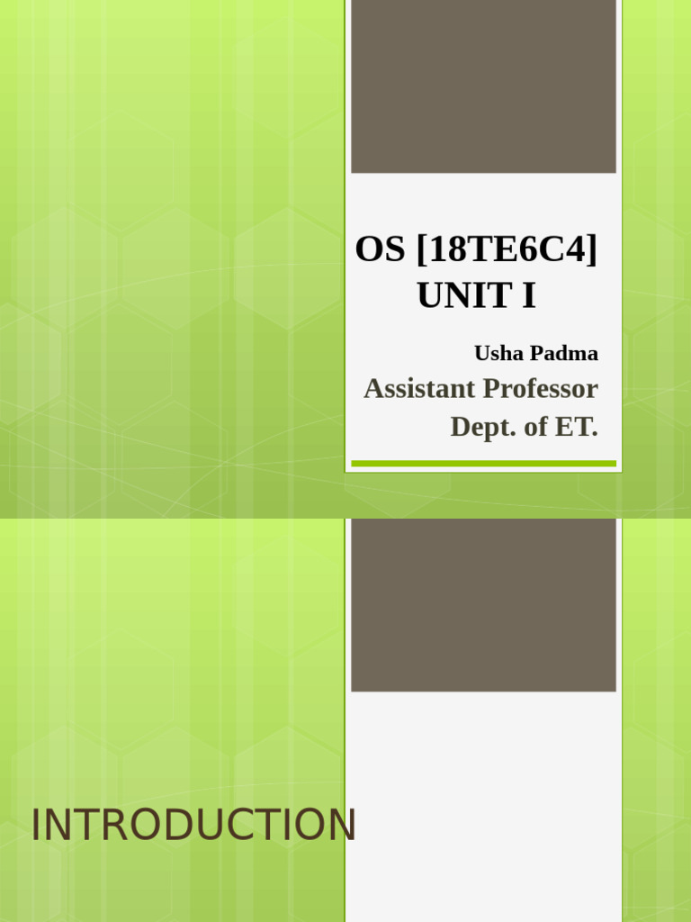 unit 1_20.12.2023[1] | PDF | Operating System | Scheduling (Computing)