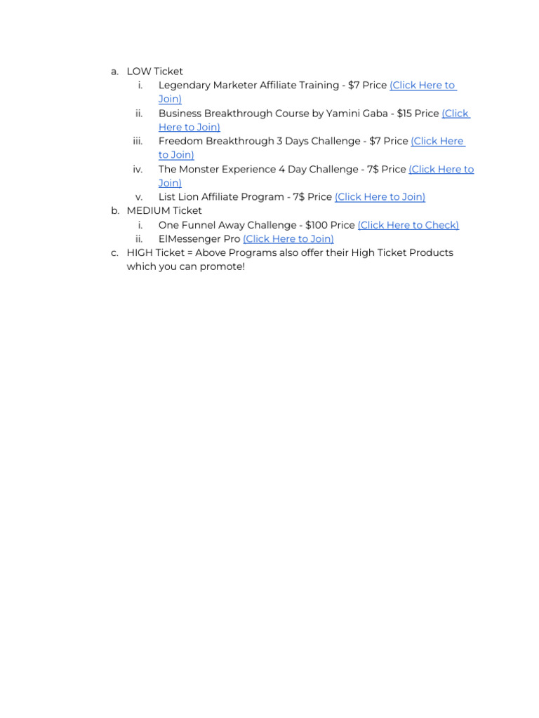 High Ticket Affiliate Program | PDF