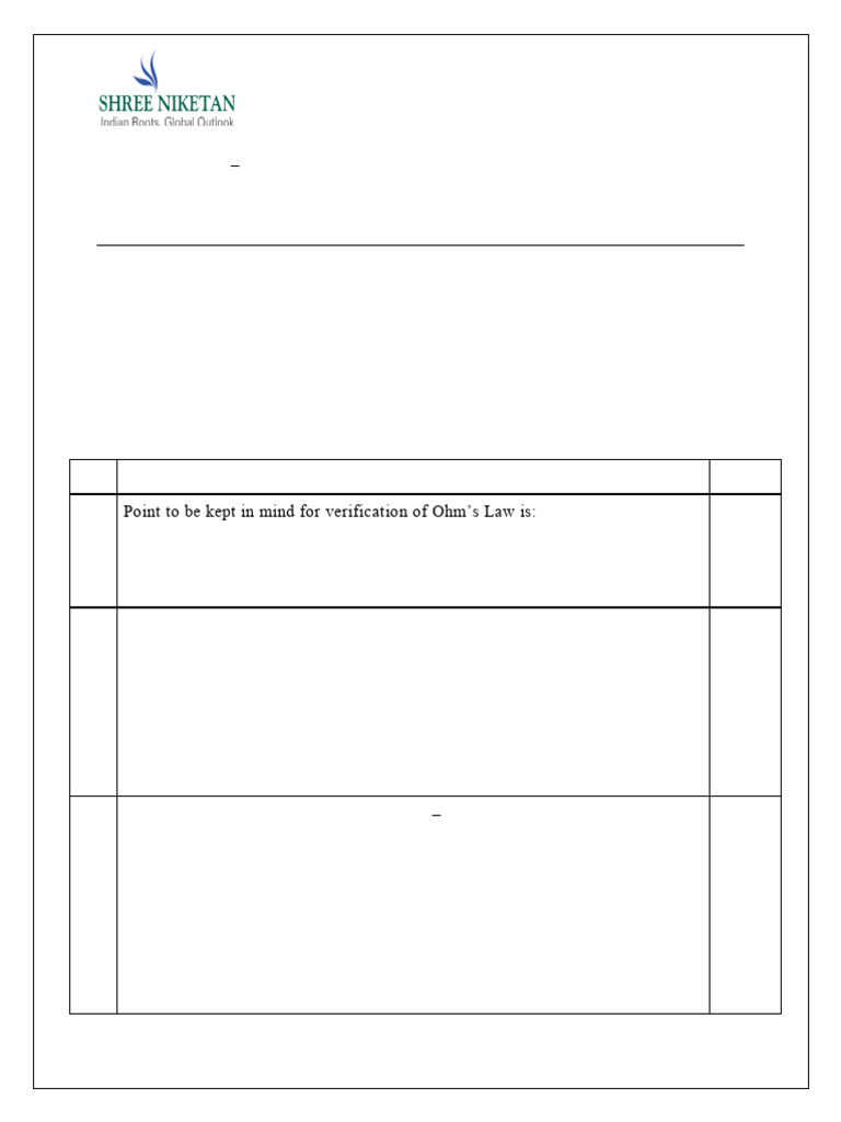 Physics Revision Worksheet 2024-25 | PDF | Series And Parallel Circuits ...