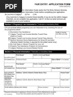 Calgary Fair Entry Application Form | PDF | Identity Document