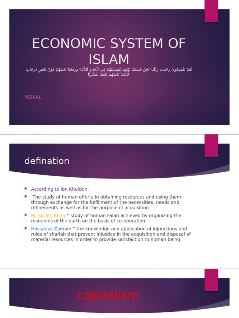 21 Economic System of Islam | PDF | Capitalism | Ownership