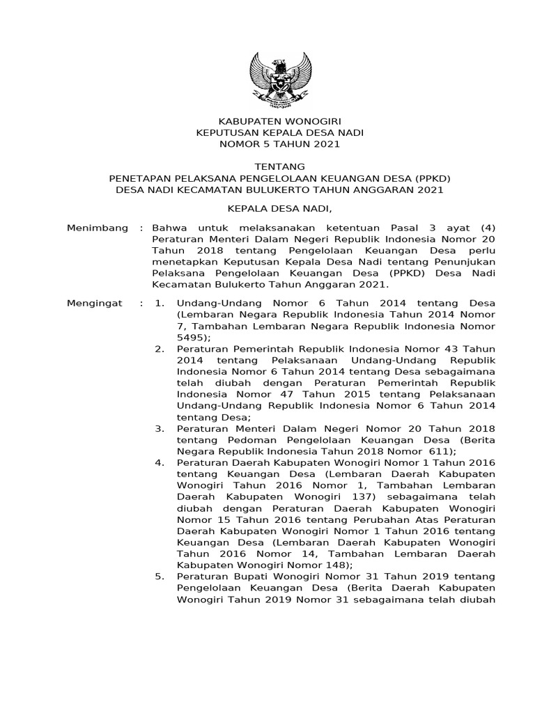 SK 5 Ppkd. 2021 | PDF