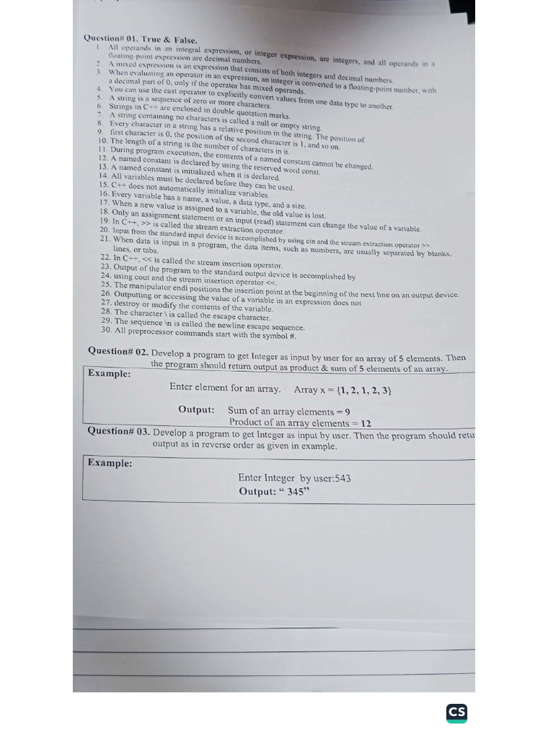 C++ final exam | PDF