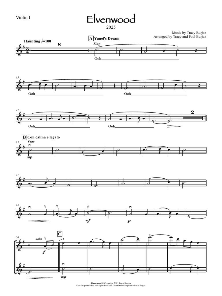 03 Elvenwood - Violin 1 | PDF