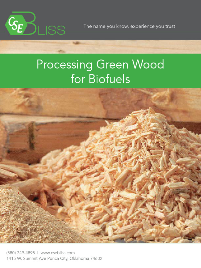 Processing Green Wood For Biofuels - FactSheetCSE | PDF