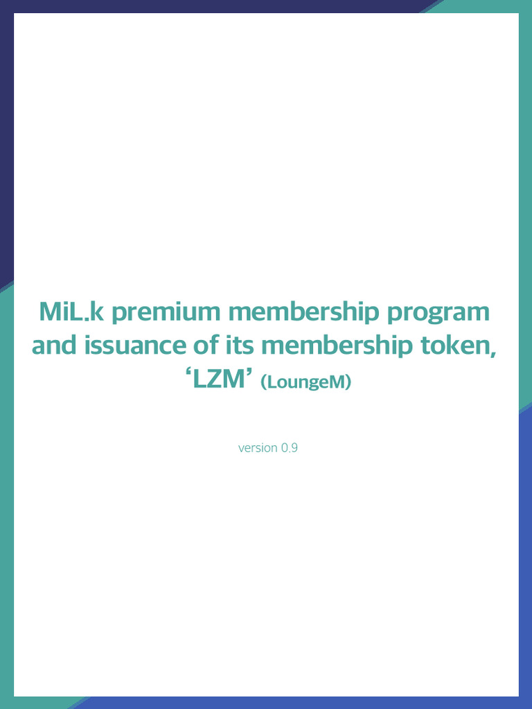 White Paper LZM Token v.0.9 | PDF