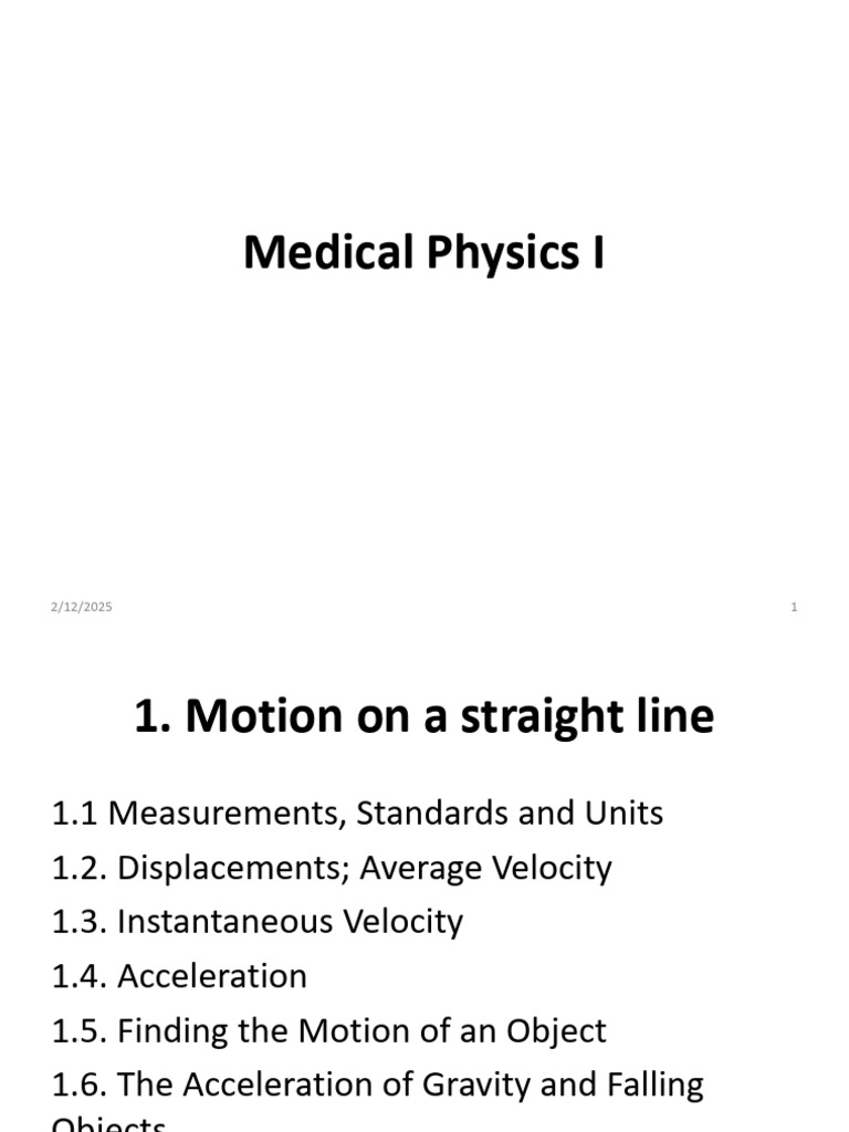 Medical Physics 1 | PDF | Force | Friction