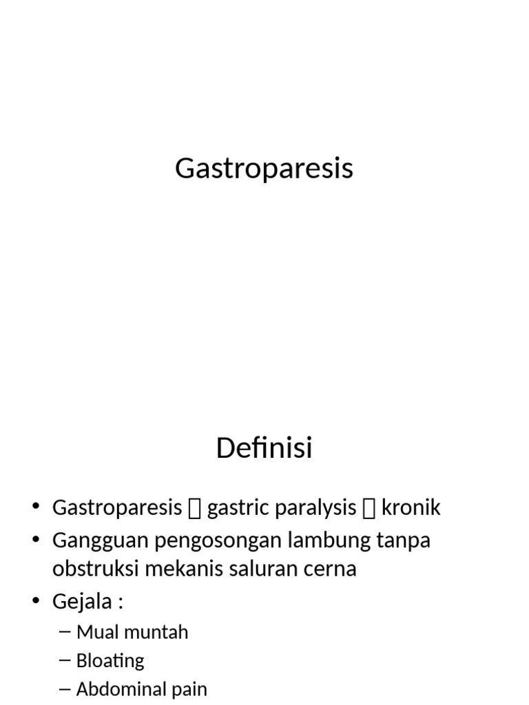 Gastroparesis | PDF