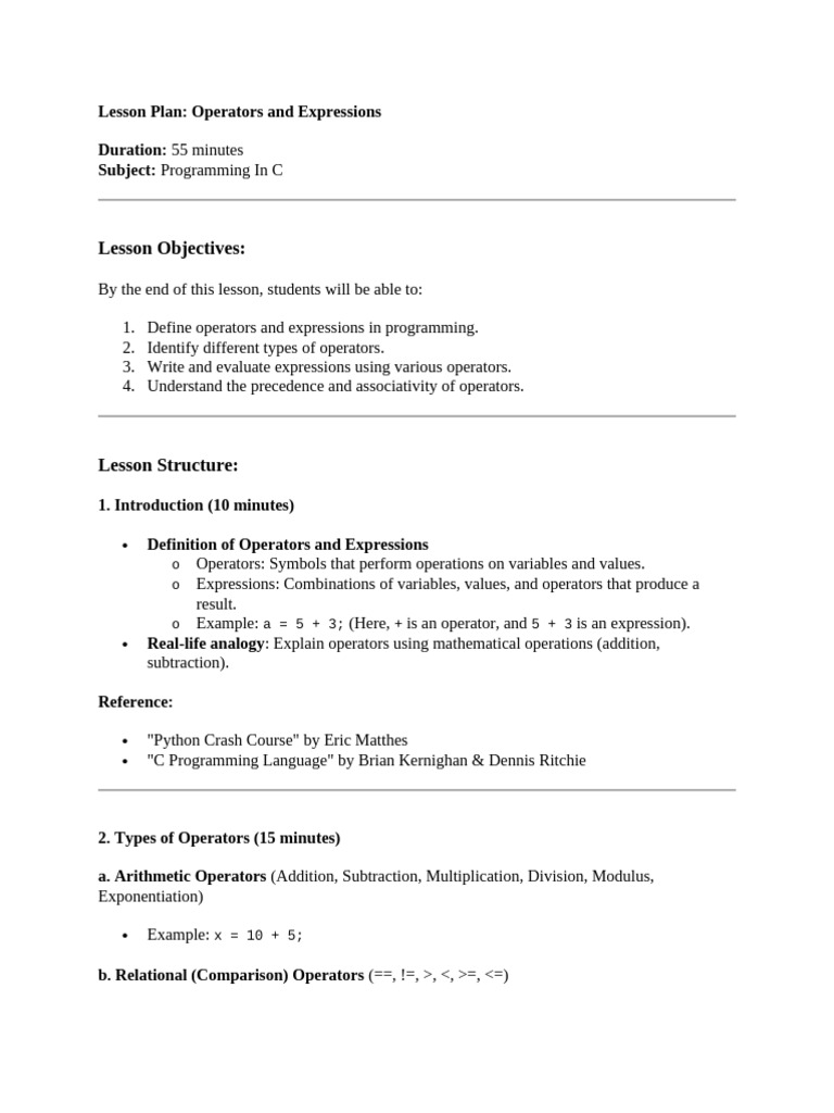 Lesson Objectives:: o o o A 5 + 3 + 5 + 3 | PDF | Computer Programming ...