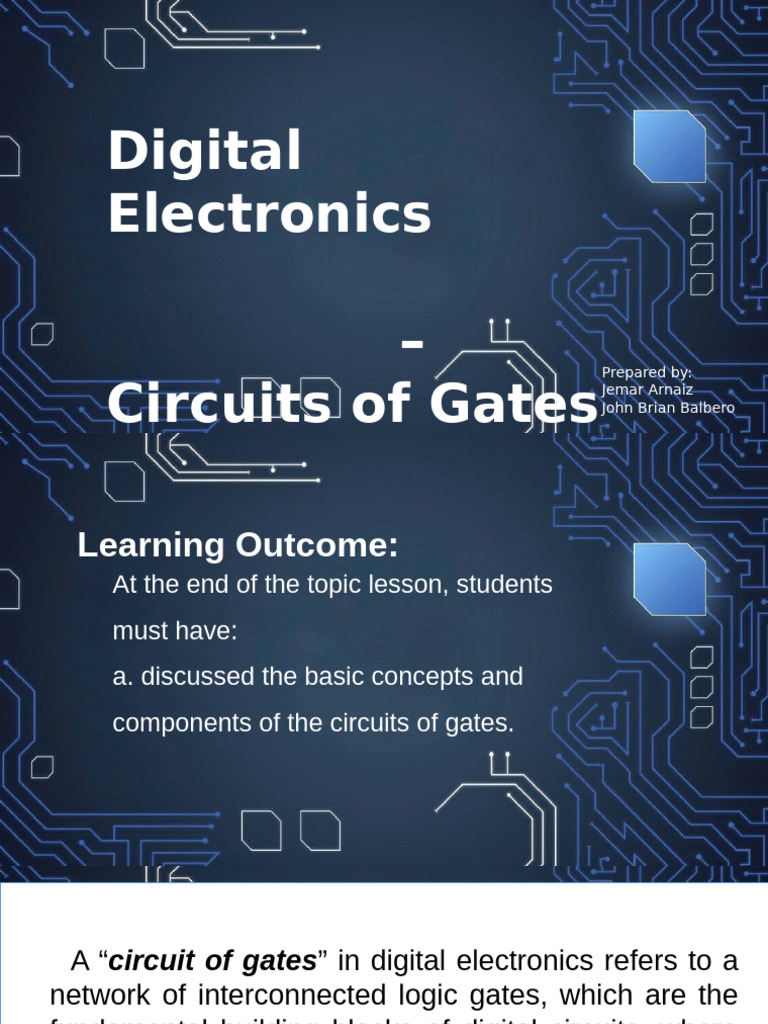 Digital Electronics-Circuits of Gates | PDF | Logic Gate | Electronic ...